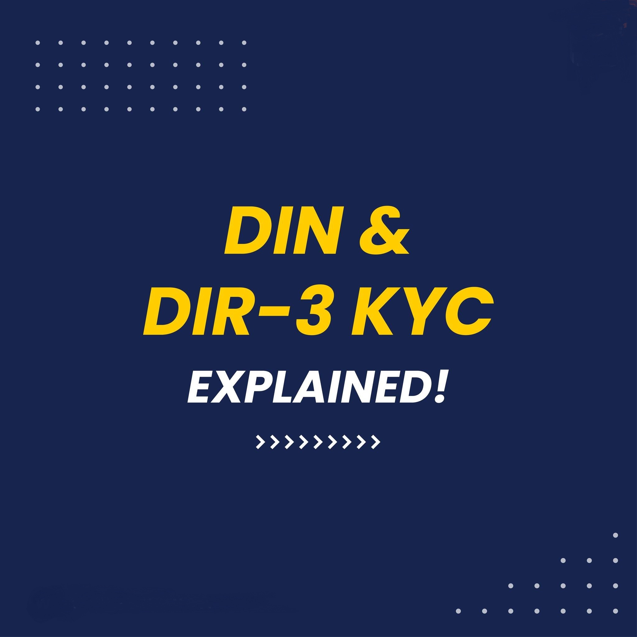 DIN & DIR-3 KYC Explained - IConnect